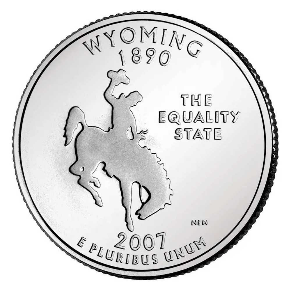 2007 Wyoming Quarter State Quarter Coins Of America
